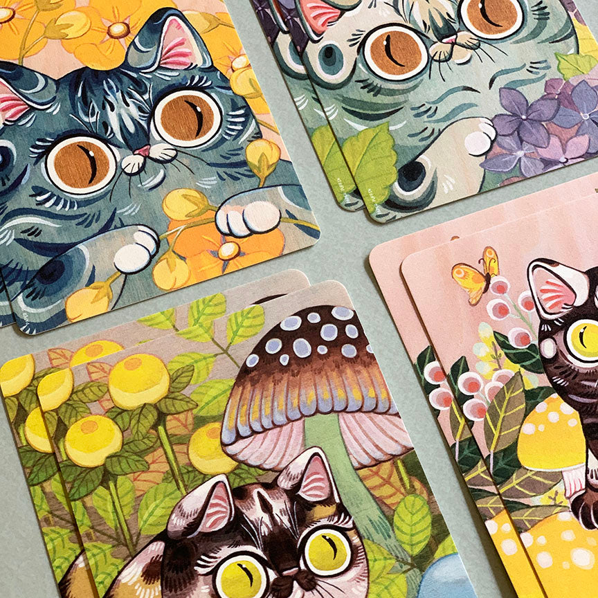 Postcard Set - Nature Cats – PaperPuffin
